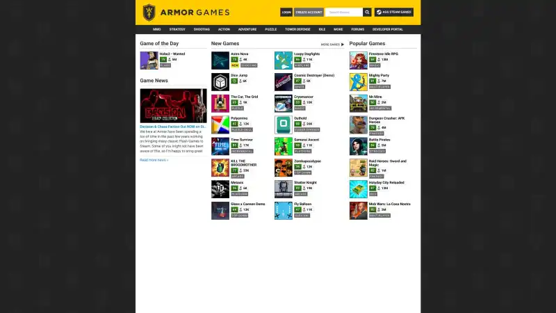 Play Free Games Online at Armor Games-Gamhub Game Directory
