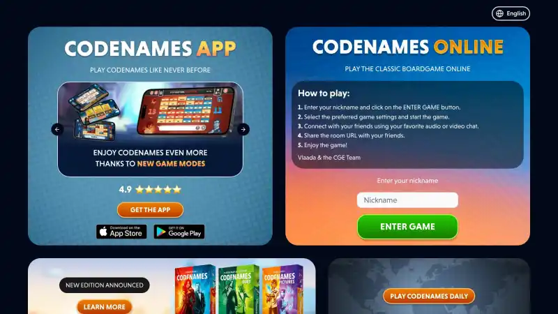 Codenames Online-Gamhub Game Directory