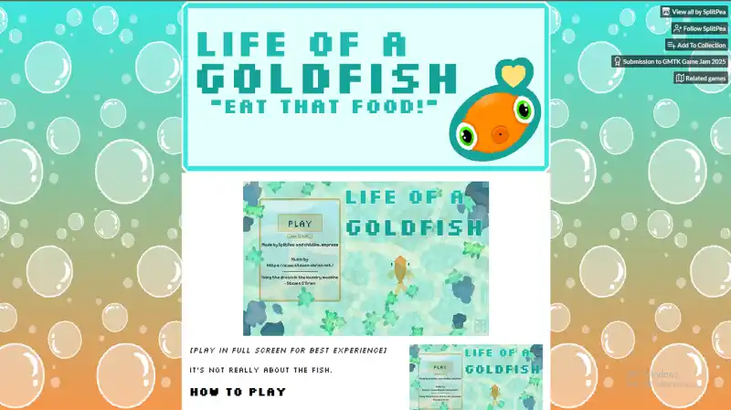 Life of a Goldfish by SplitPea, childlike_empress-Gamhub Game Directory