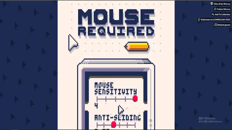 Mouse Required – Puzzle Browser Game (PICO-8 / HTML5)-Gamhub Game Directory